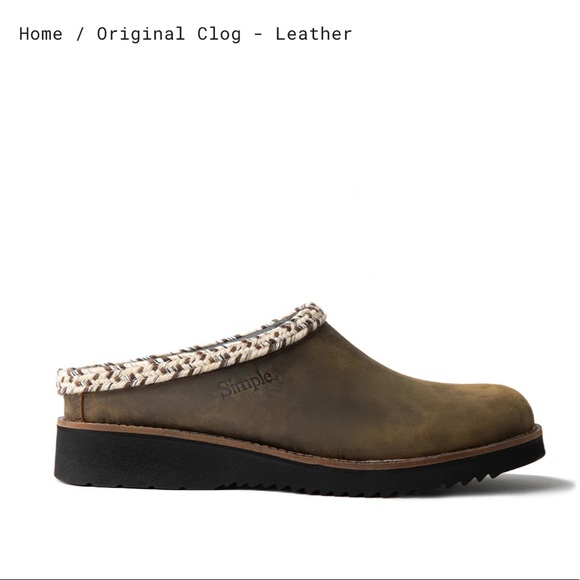 Simple | Shoes | Nwtsimple Shoe Original Clog Leather Men And Women ...